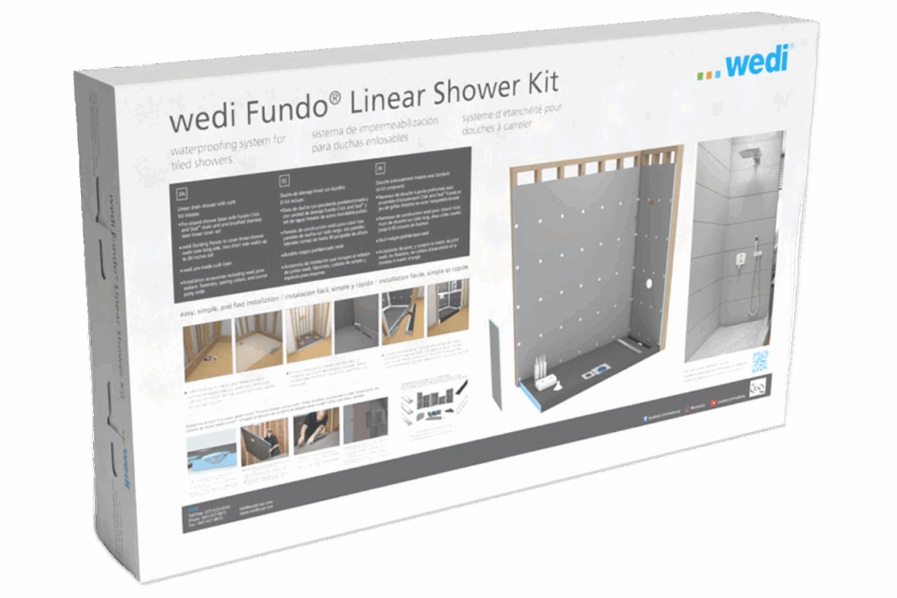 wedi Fundo Linear Shower Kit – curbless linear drain